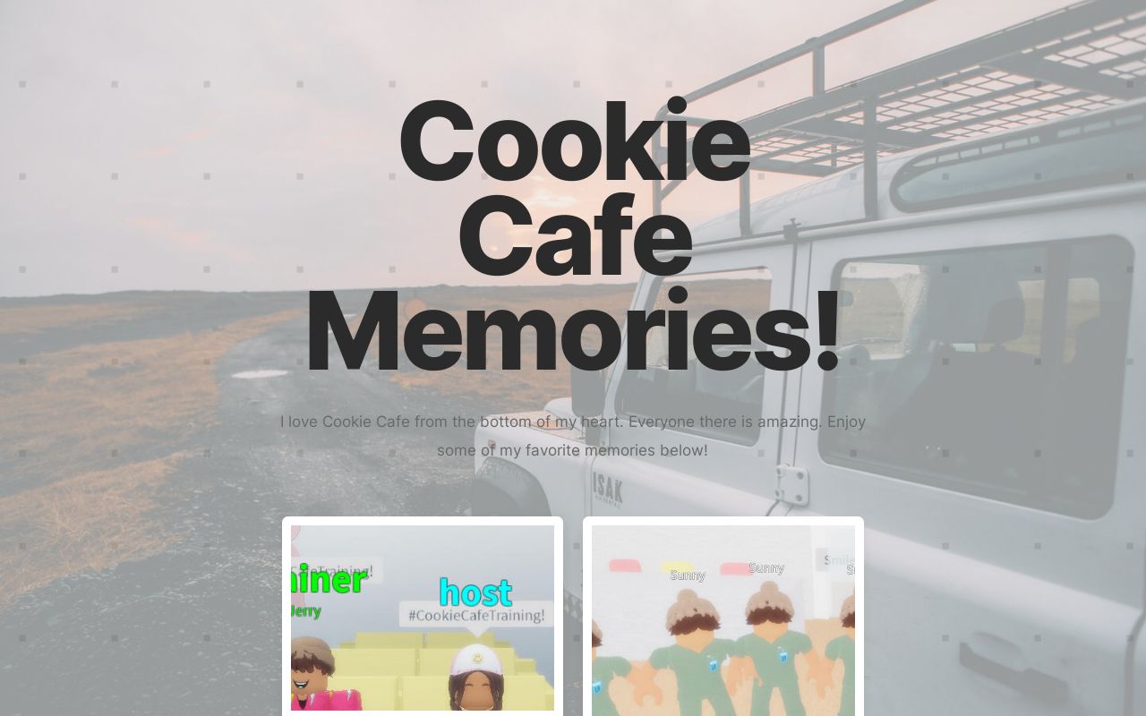 Cookie Cafe Memories